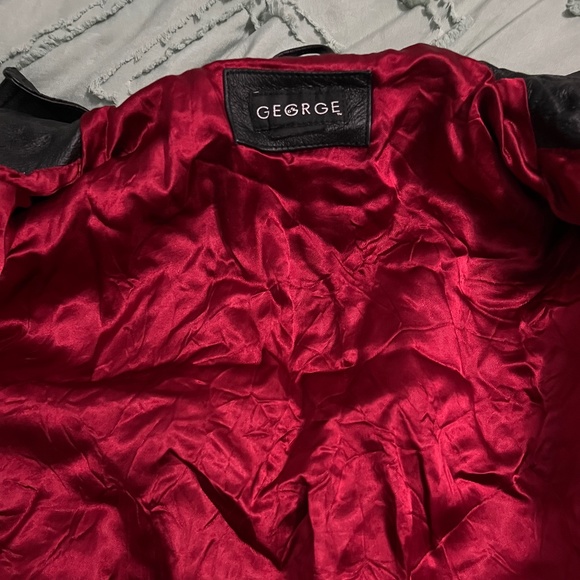 George | Jackets & Coats | George Black Leather Jacket | Poshmark